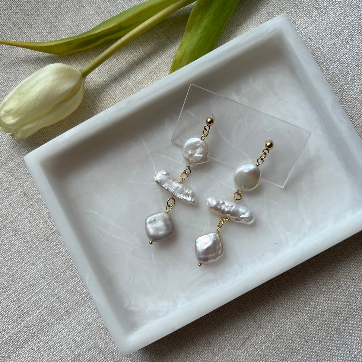 Freshwater Pearl Collection – Gemini Clay Studio